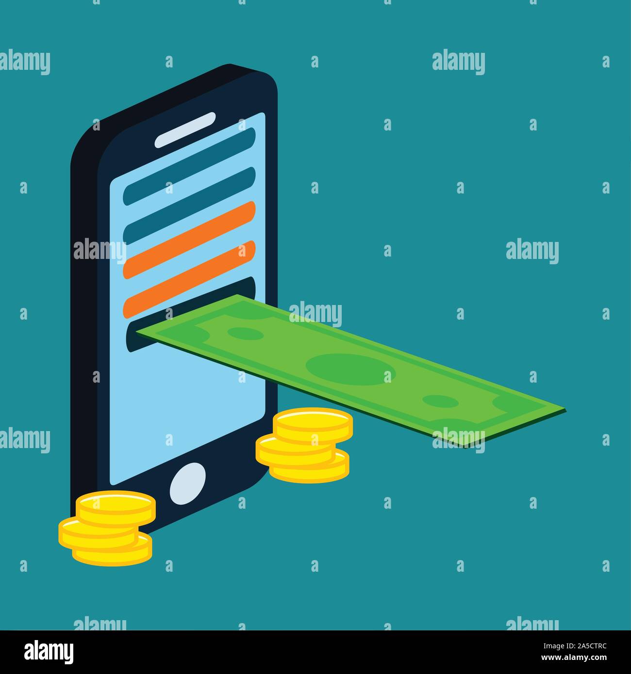 mobile banking concept symbol vector illustration Stock Vector Image ...