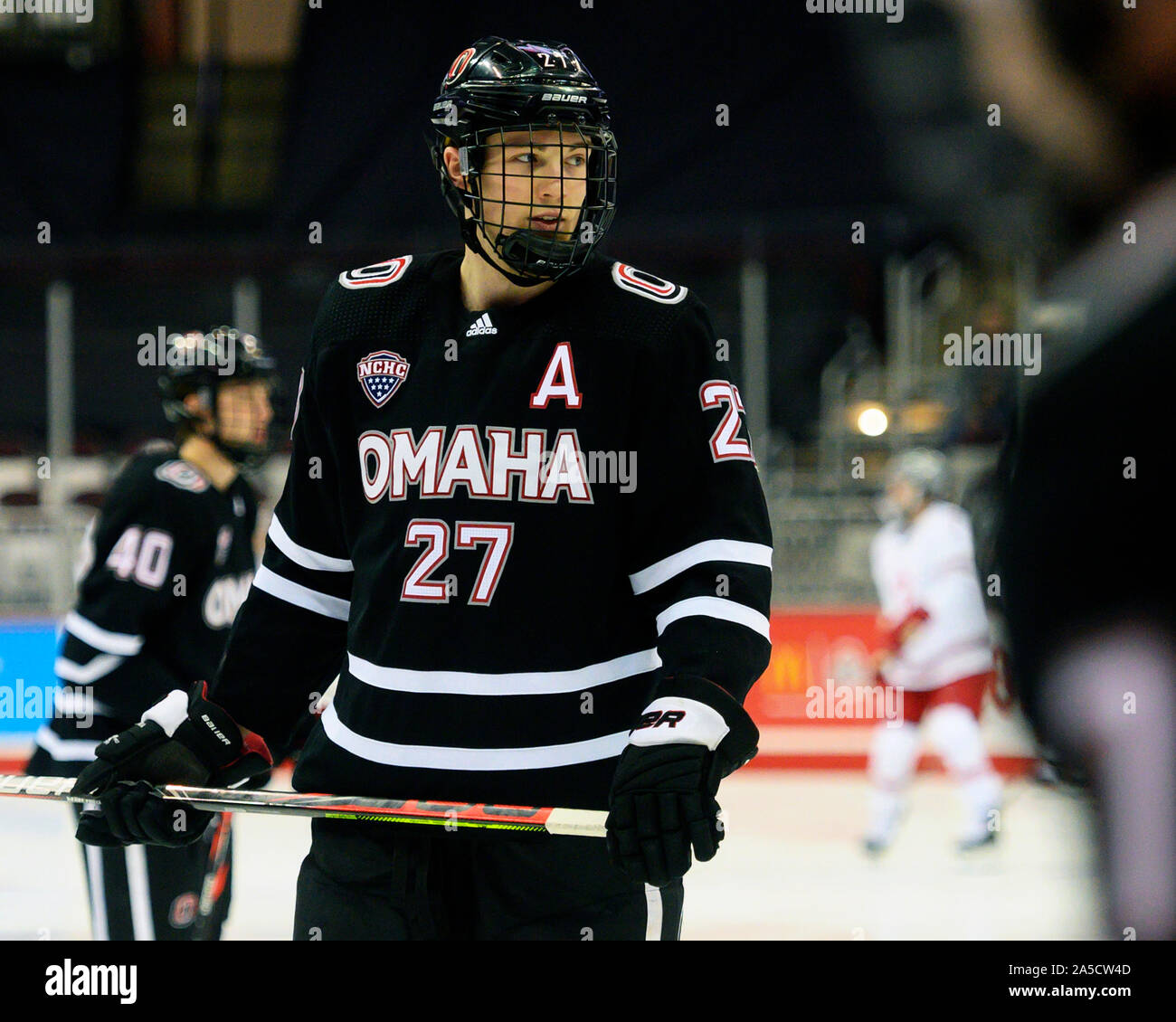 October 19. 2019: Nebraska-Omaha Mavericks right wing Zach Jordan (27 ...