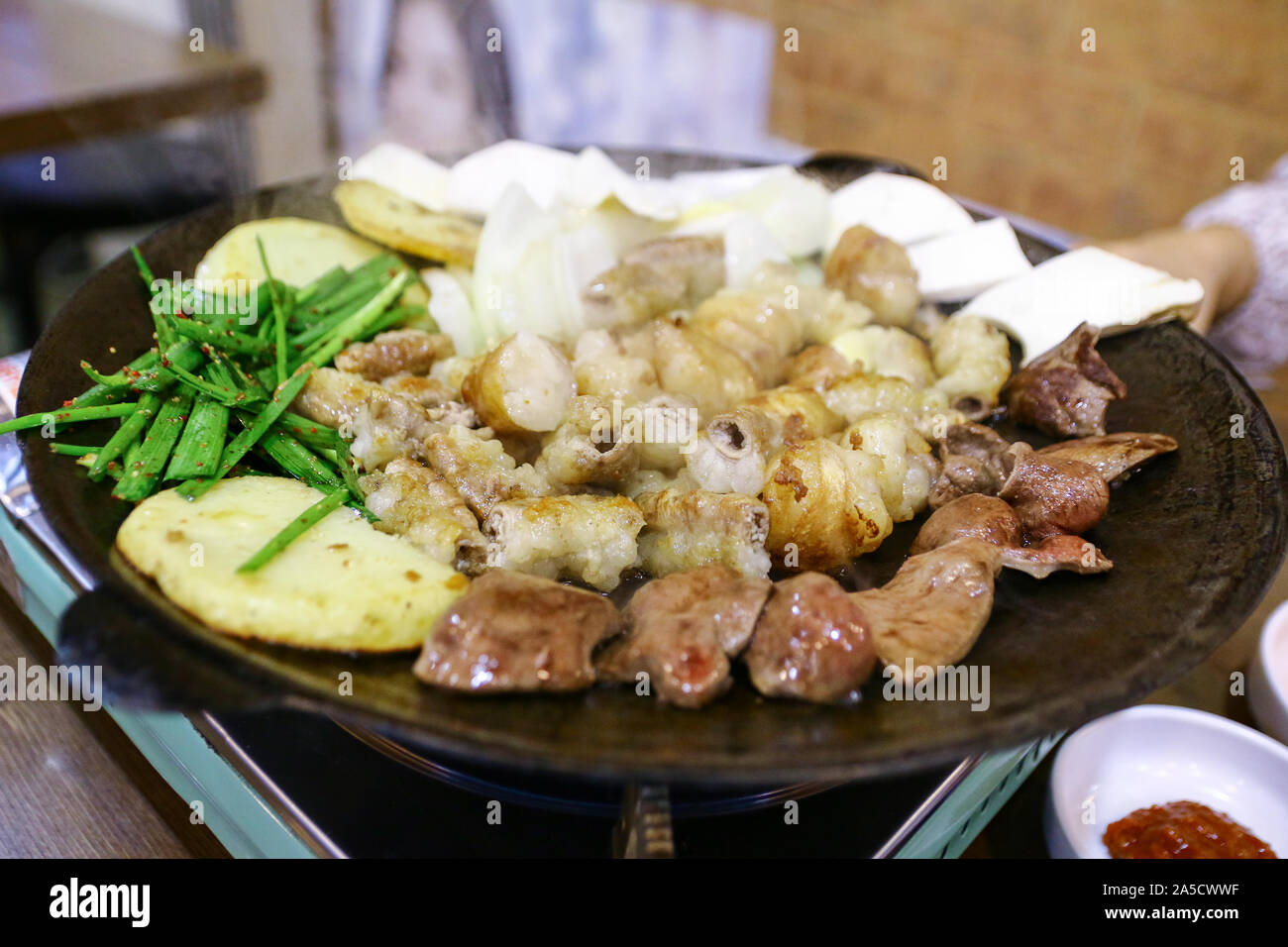 Gopchang-gui, Korean Grilled Beef Tripe Stock Photo - Alamy