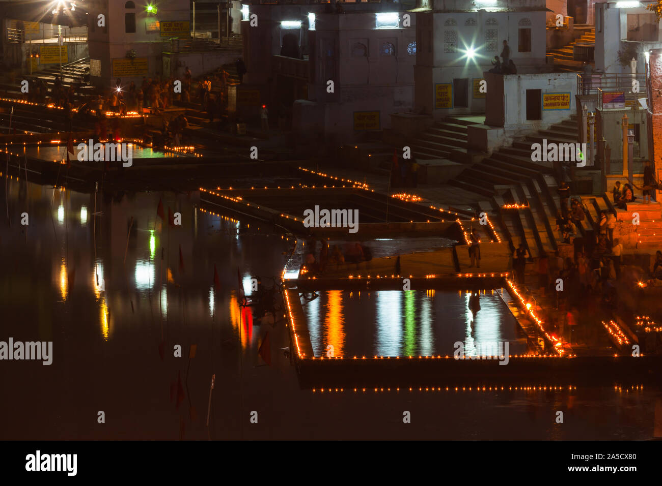Pushkar, India at night Stock Photo - Alamy