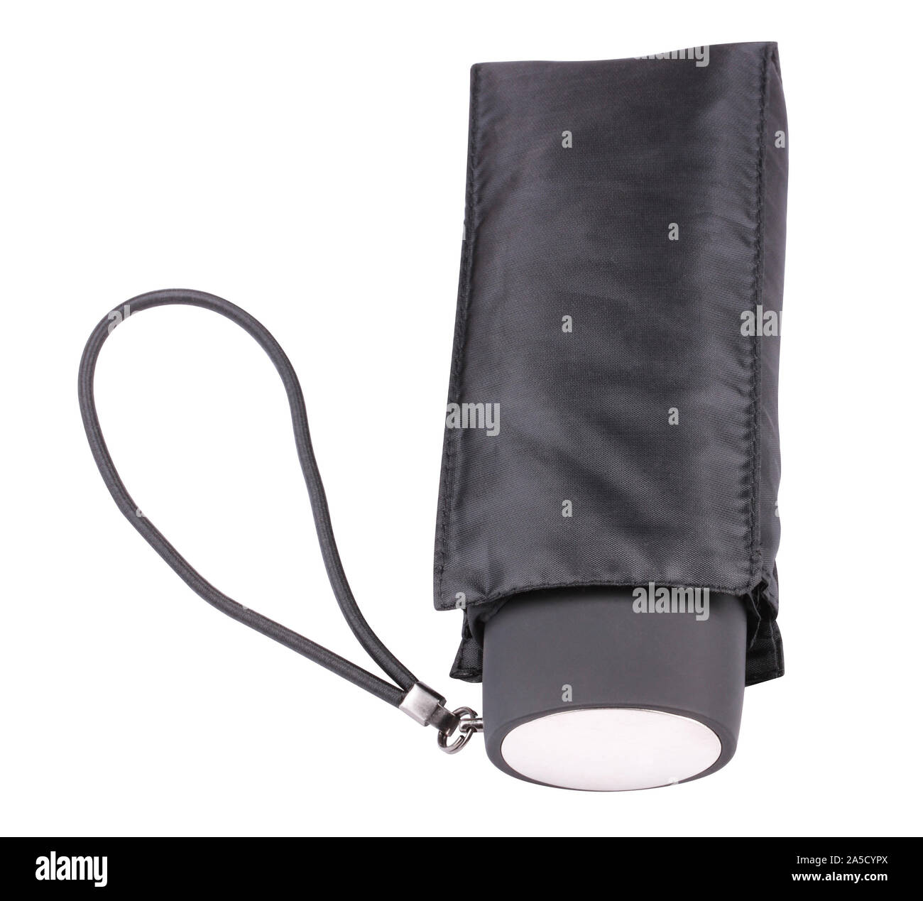 Black Closed Umbrella Isolated Stock Photo - Alamy
