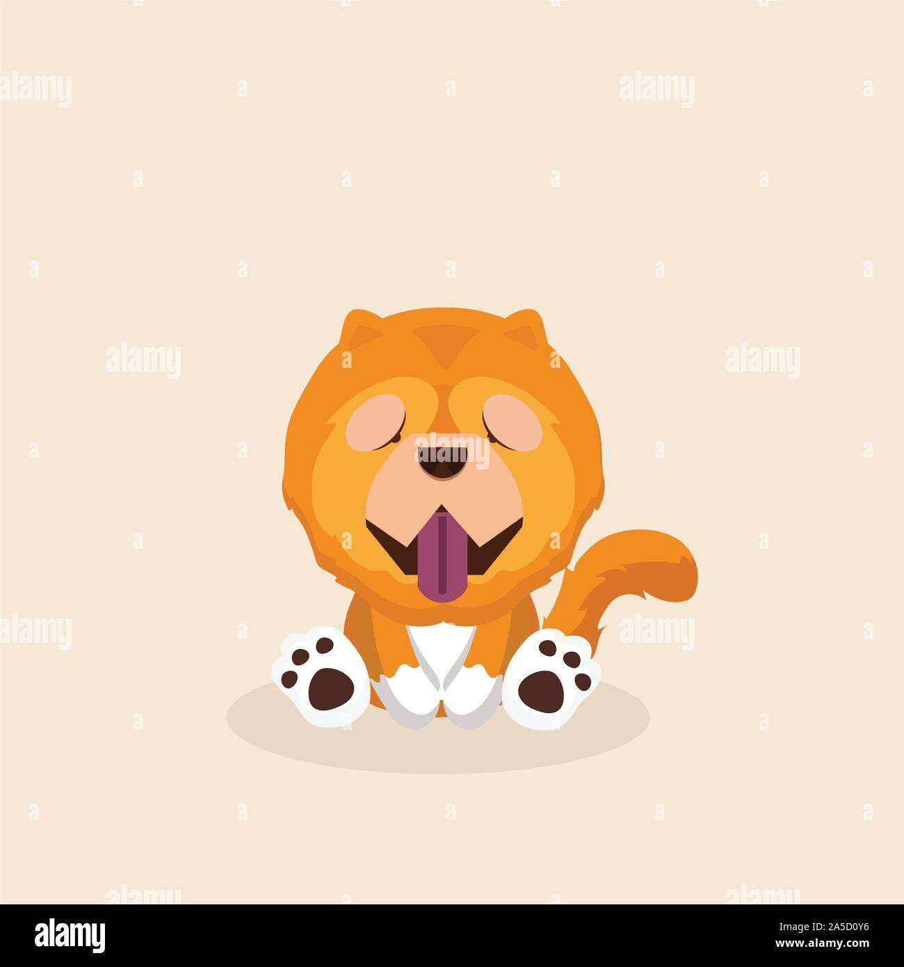 Dog chow chow cartoon vector illustration Stock Vector Image & Art - Alamy