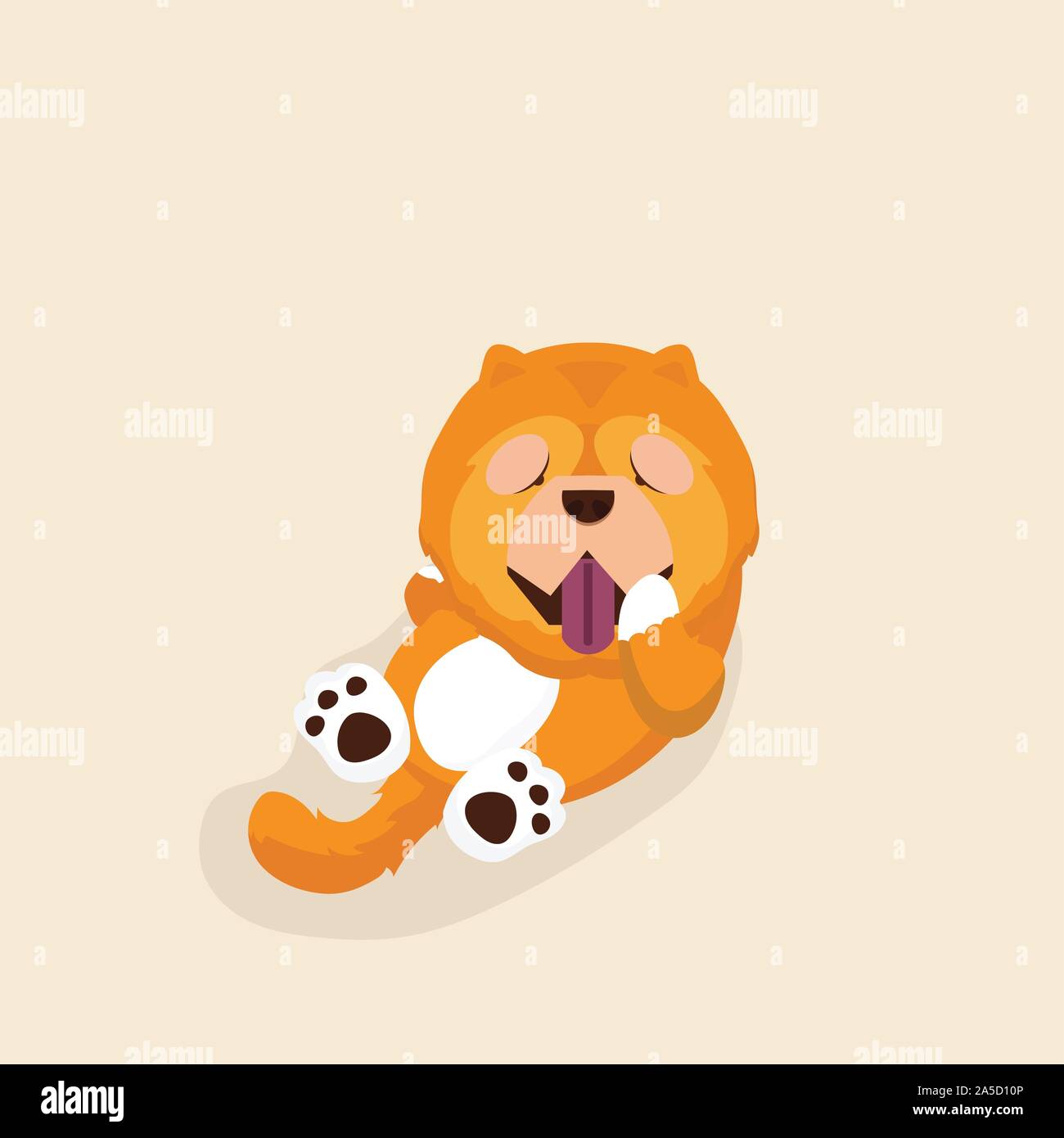 Dog chow chow cartoon vector illustration Stock Vector Image & Art - Alamy