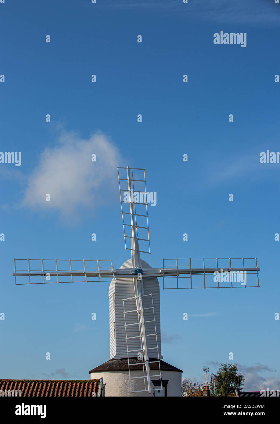 The Post Mill at Saxtead Suffolk Stock Photo - Alamy