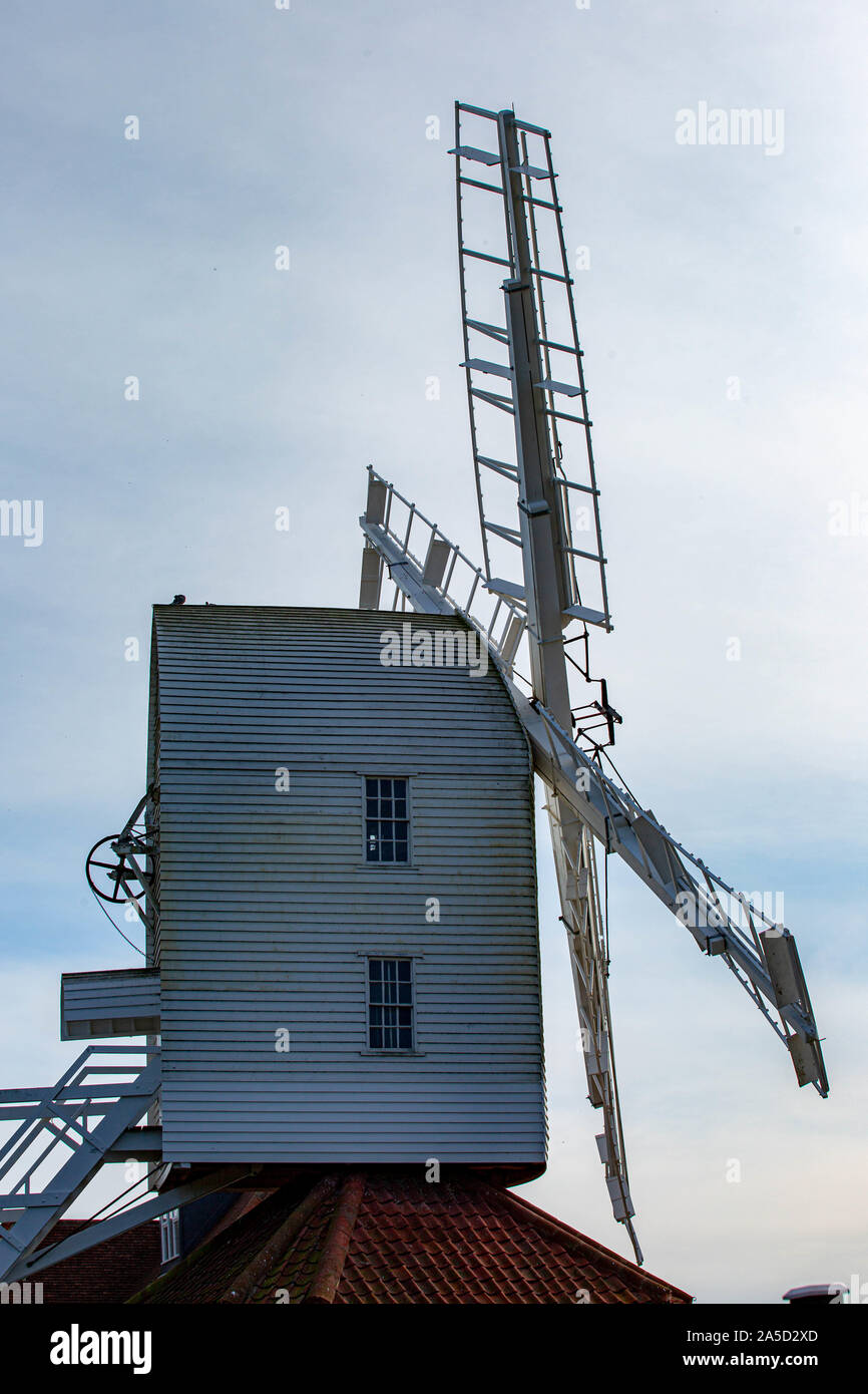 The Post Mill at Saxtead Suffolk Stock Photo - Alamy