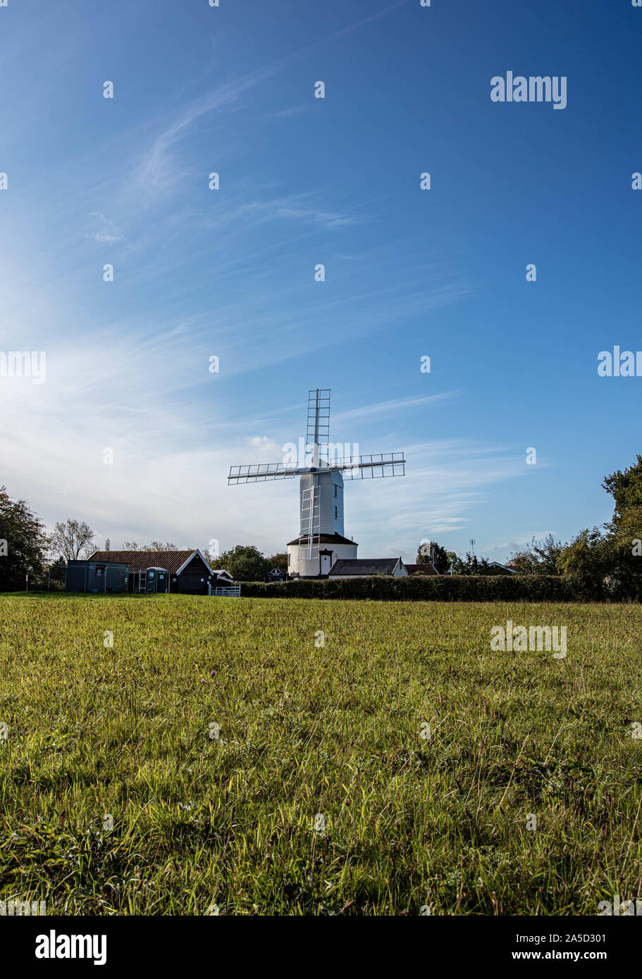 The Post Mill at Saxtead Suffolk Stock Photo - Alamy