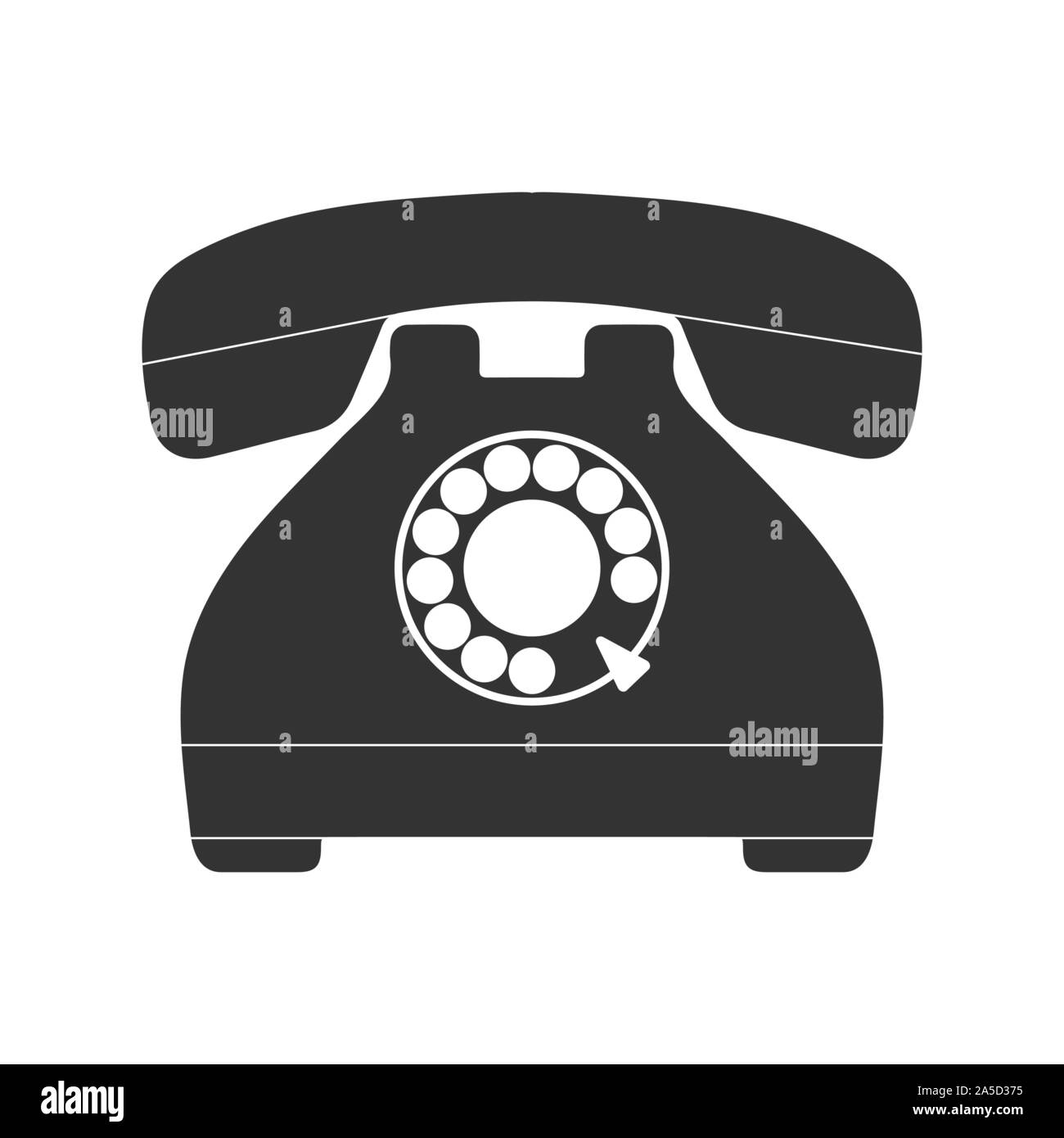 simple icon of a phone with a rotary dialer Stock Vector Image & Art ...