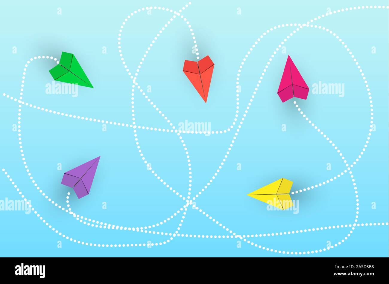 Paper airplanes different Stock Vector Images - Alamy