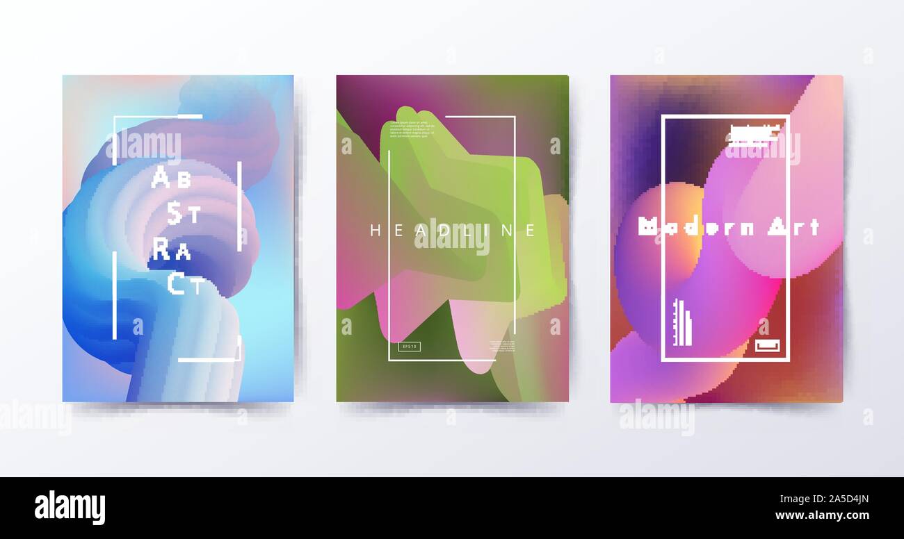 Vector fluid poster template. Modern design for presentation ...