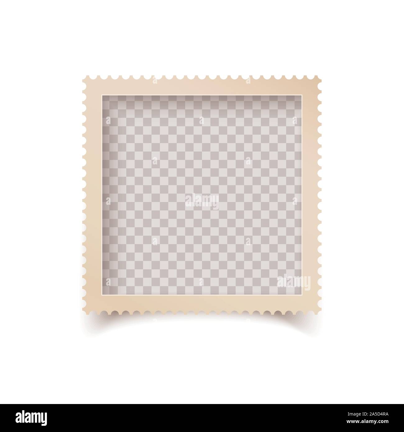 Old Square Photo Frame with Ornamental Edge. Retro Photo Blank with ...