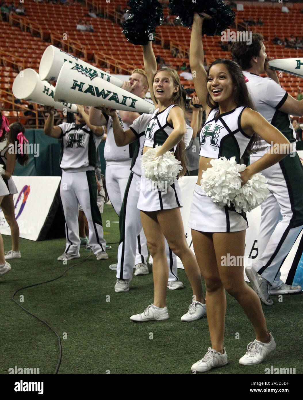 October 19, 2019 - Hawaii cheerleaders during a game between the Air ...