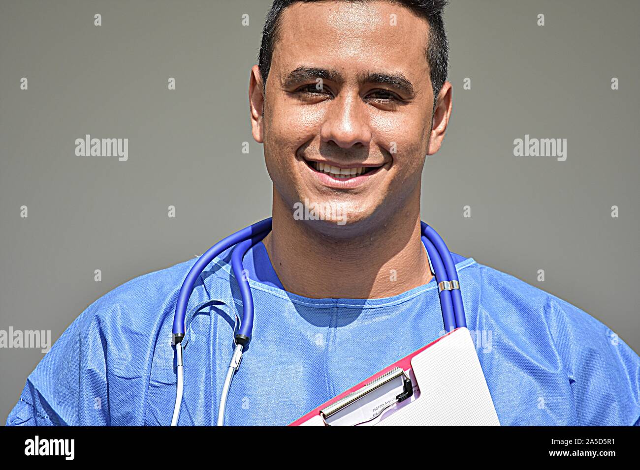 Happy Male Medic Stock Photo - Alamy
