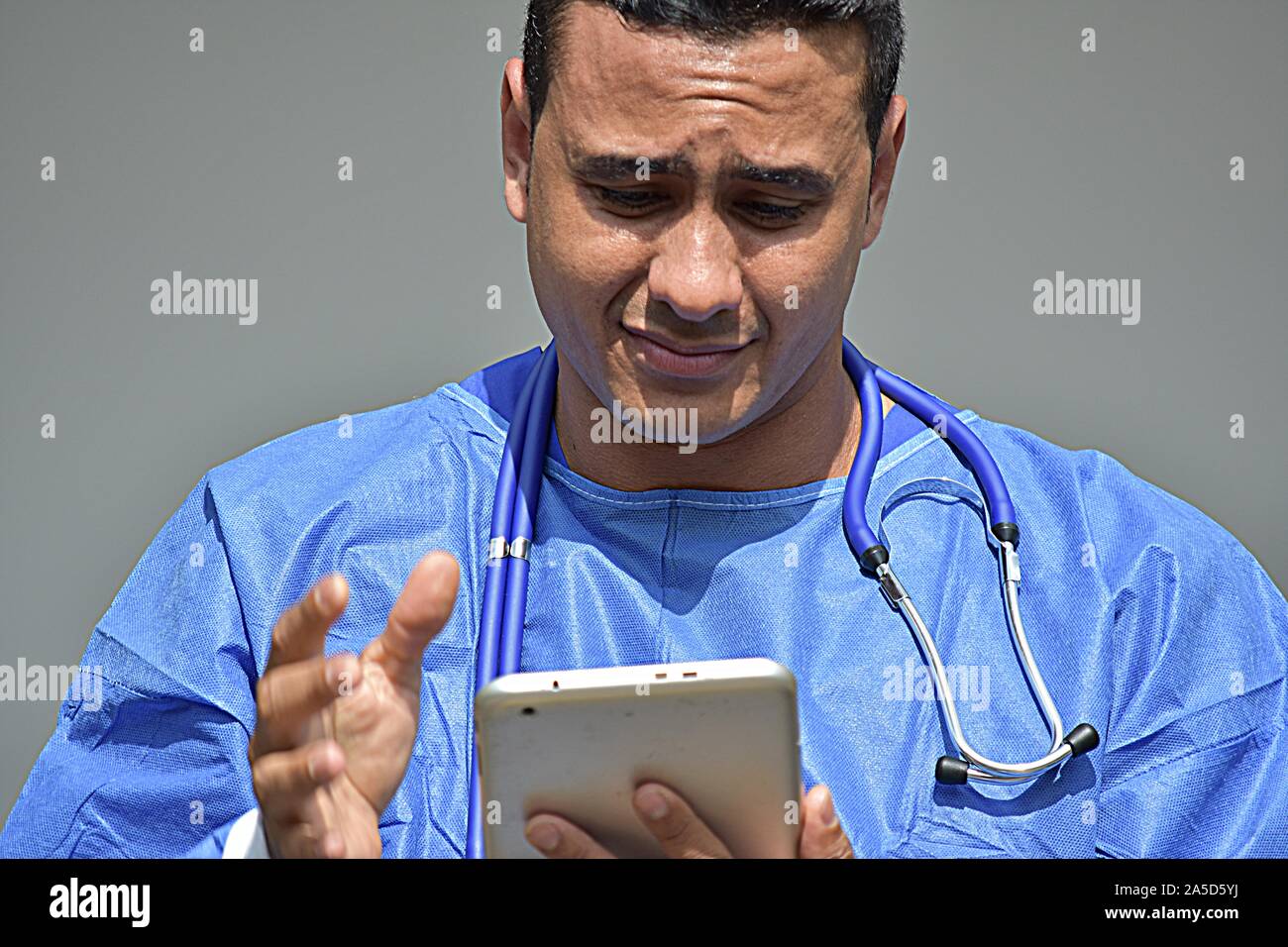 Male medic confusion wearing hi-res stock photography and images - Alamy