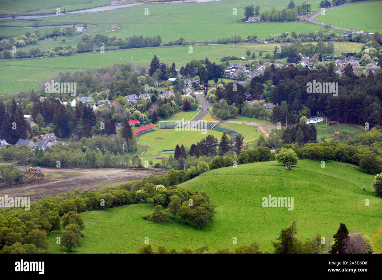 The Village Braemar from the Footpath to the Scottish Mountain Corbett ...