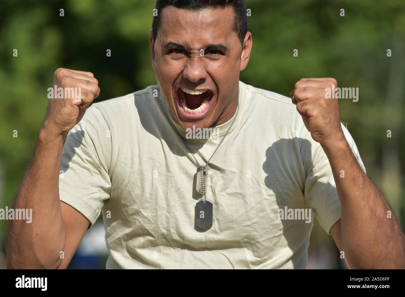 Mad Enlisted Soldier Stock Photo - Alamy
