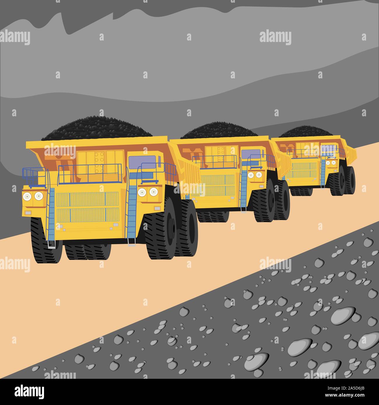 Mining tipper dumper dump truck Stock Vector Images - Alamy