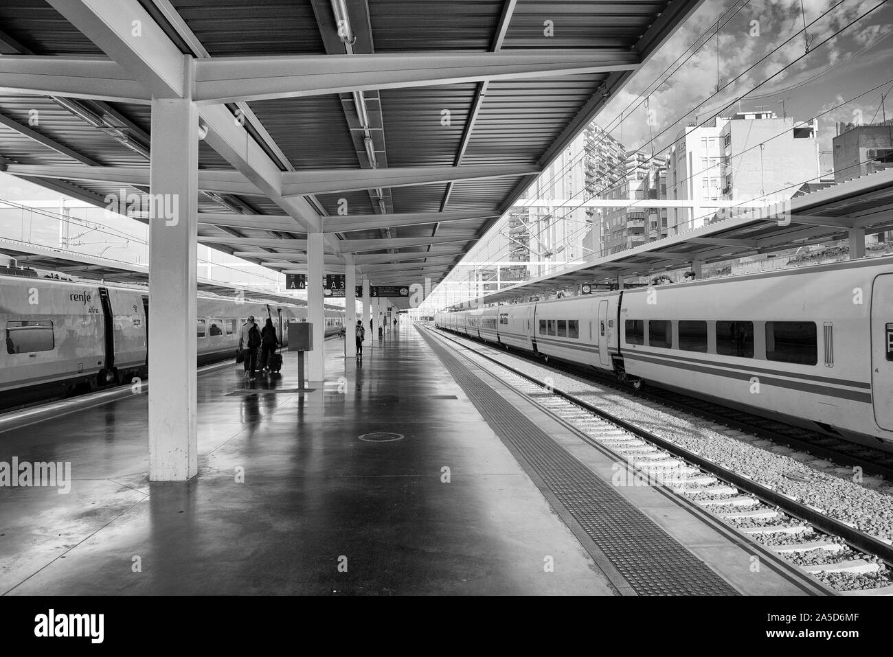 AVE High-Speed train at the station in Alicante, Spain Stock Photo - Alamy