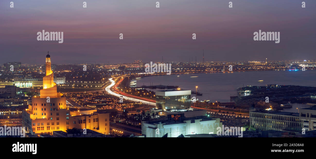 Ariel view of city sunset hi-res stock photography and images - Alamy