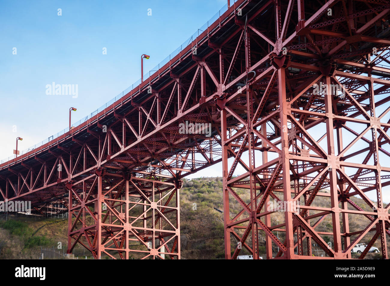 Structure under Golden Gate bridge of San Francisco, California, USA ...