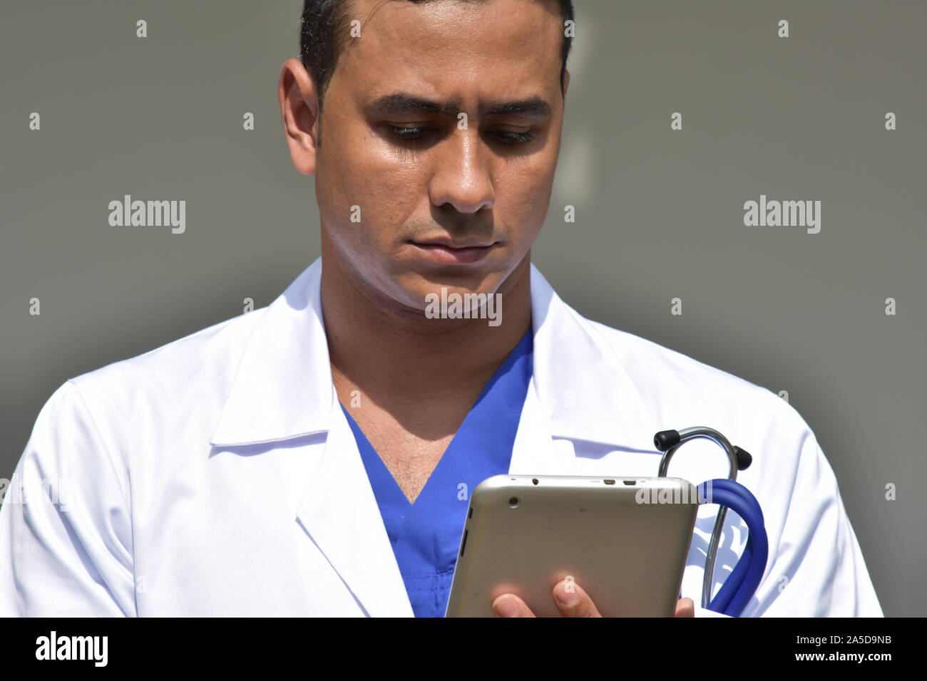 Serious Intelligent Male Doctor Stock Photo - Alamy