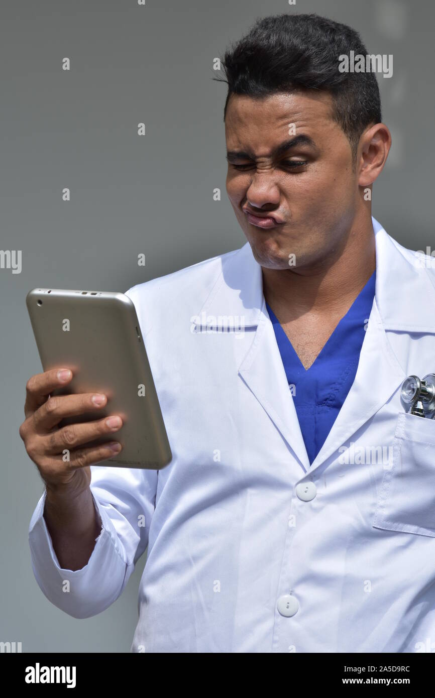 Confused Male Medical Professional Stock Photo - Alamy