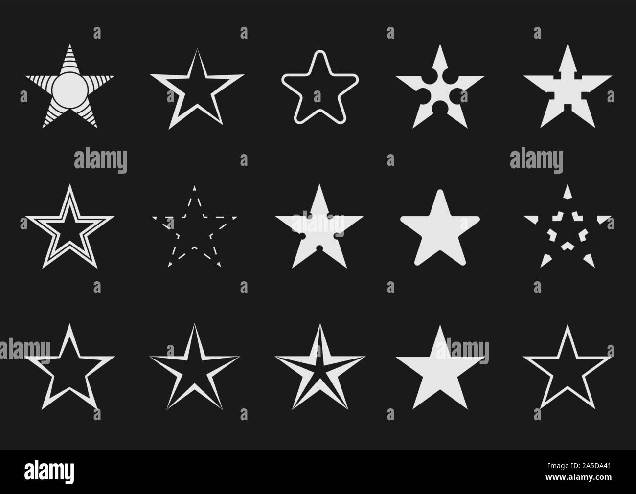 Five star rating flat Black and White Stock Photos & Images - Alamy