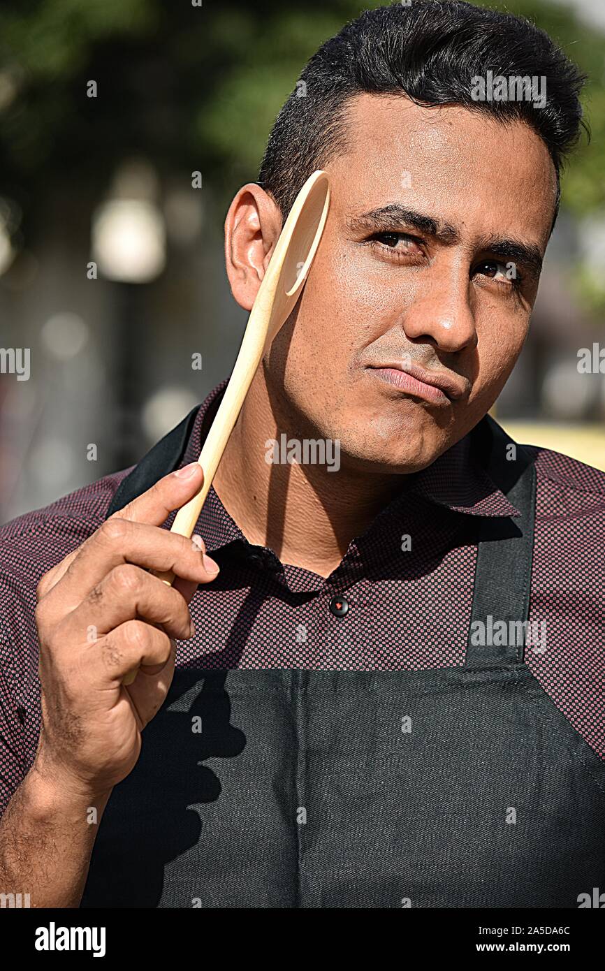 Goofy Adult Male Chef Or Cook Stock Photo - Alamy