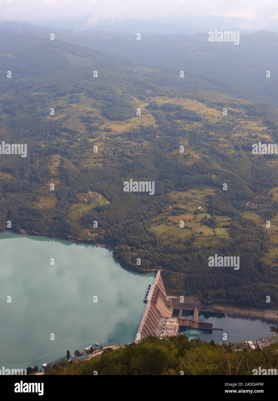 hydroelectric power plant on Drina River Perucac Serbia power and ...