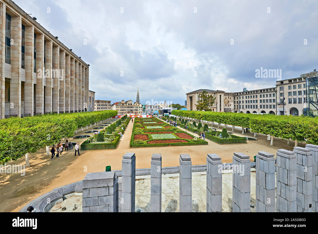 Brussels, Belgium - August 15,2014: Tourists in open season during The ...