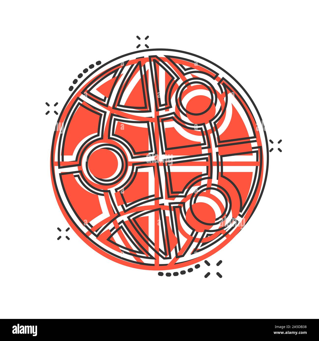 Earth planet icon in comic style. Globe geographic vector cartoon ...