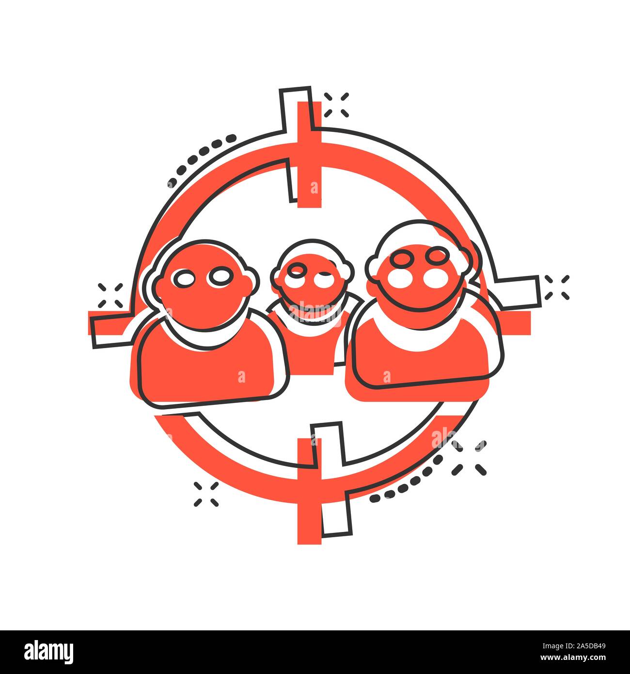Person in crowd focus Stock Vector Images - Alamy