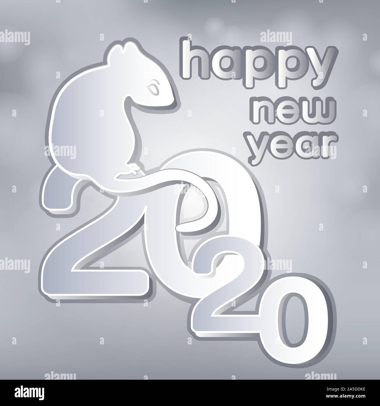 White Metal Rat is a symbol of the 2020 Chinese New Year, logo, 2020 ...