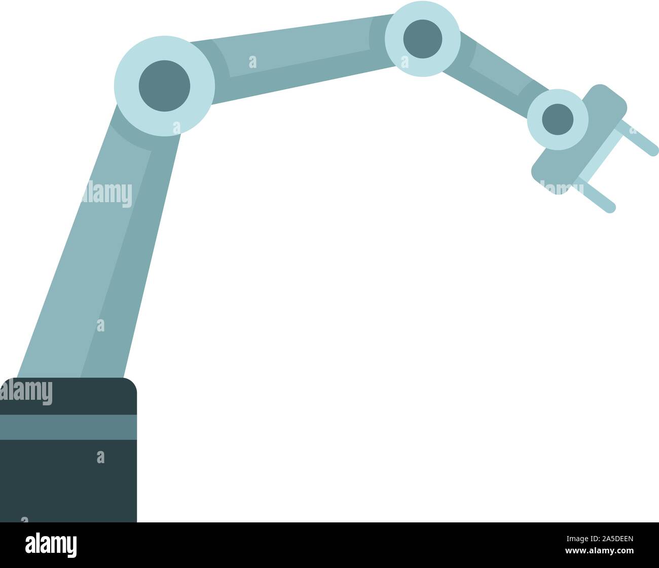 Steel robot arm icon. Flat illustration of steel robot arm vector icon ...