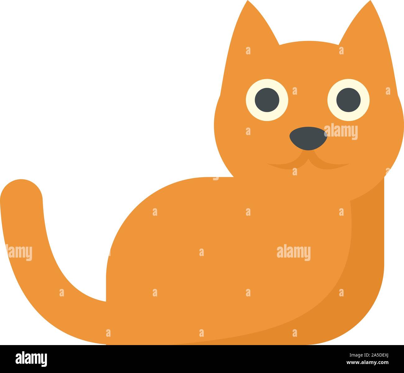 Red hair cat icon. Flat illustration of red hair cat vector icon for ...