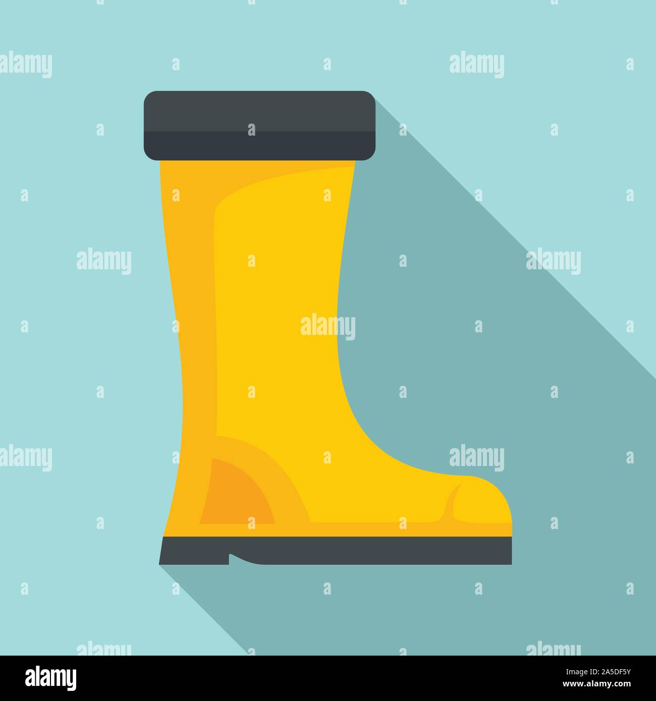 Rubber boot icon. Flat illustration of rubber boot vector icon for web ...