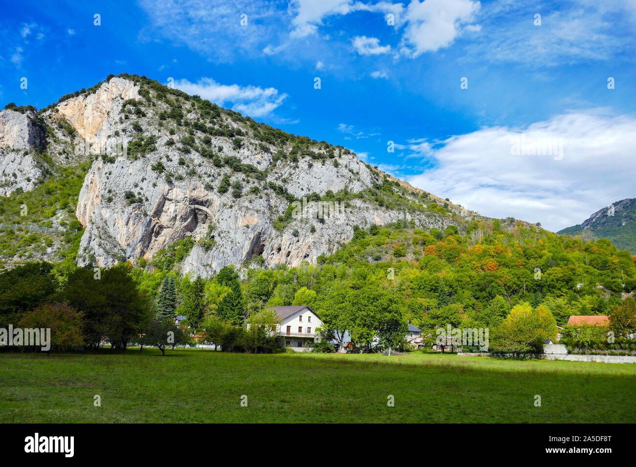 The Ariege Valley and surrounding Pyrenees mountains, Southern France ...