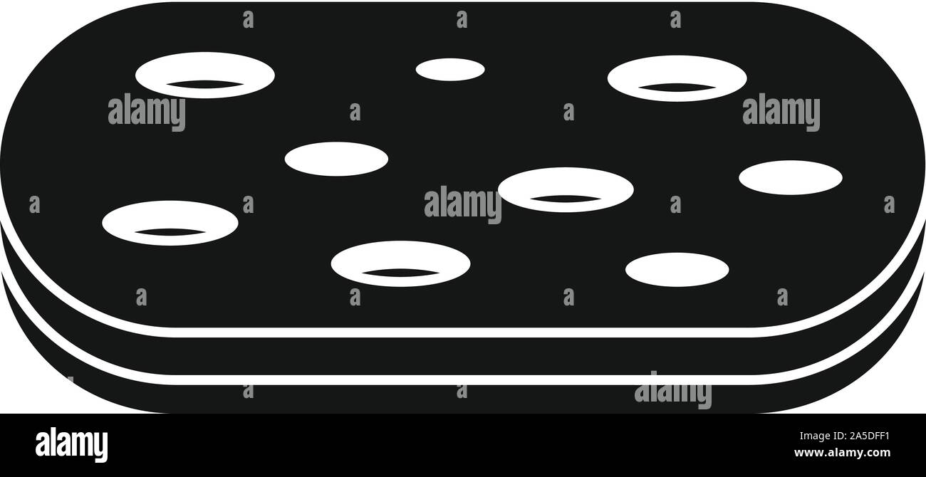 Wash sponge icon. Simple illustration of wash sponge vector icon for ...