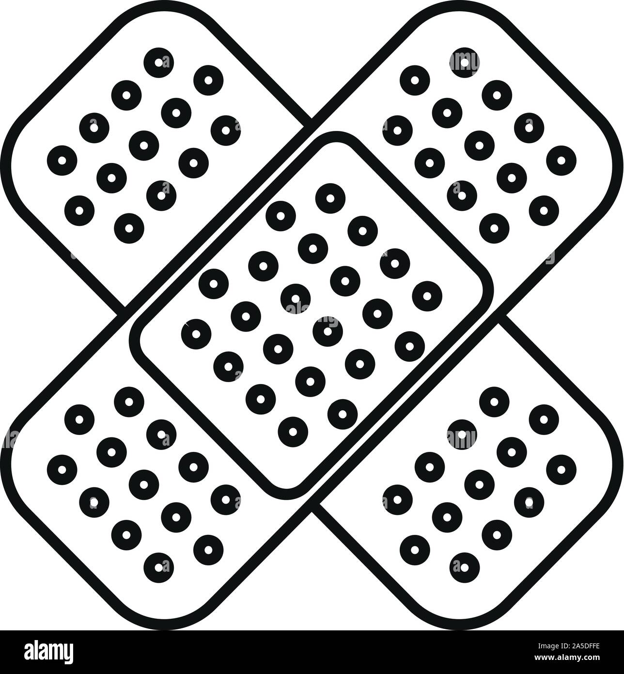 Cross plaster icon. Outline cross plaster vector icon for web design ...