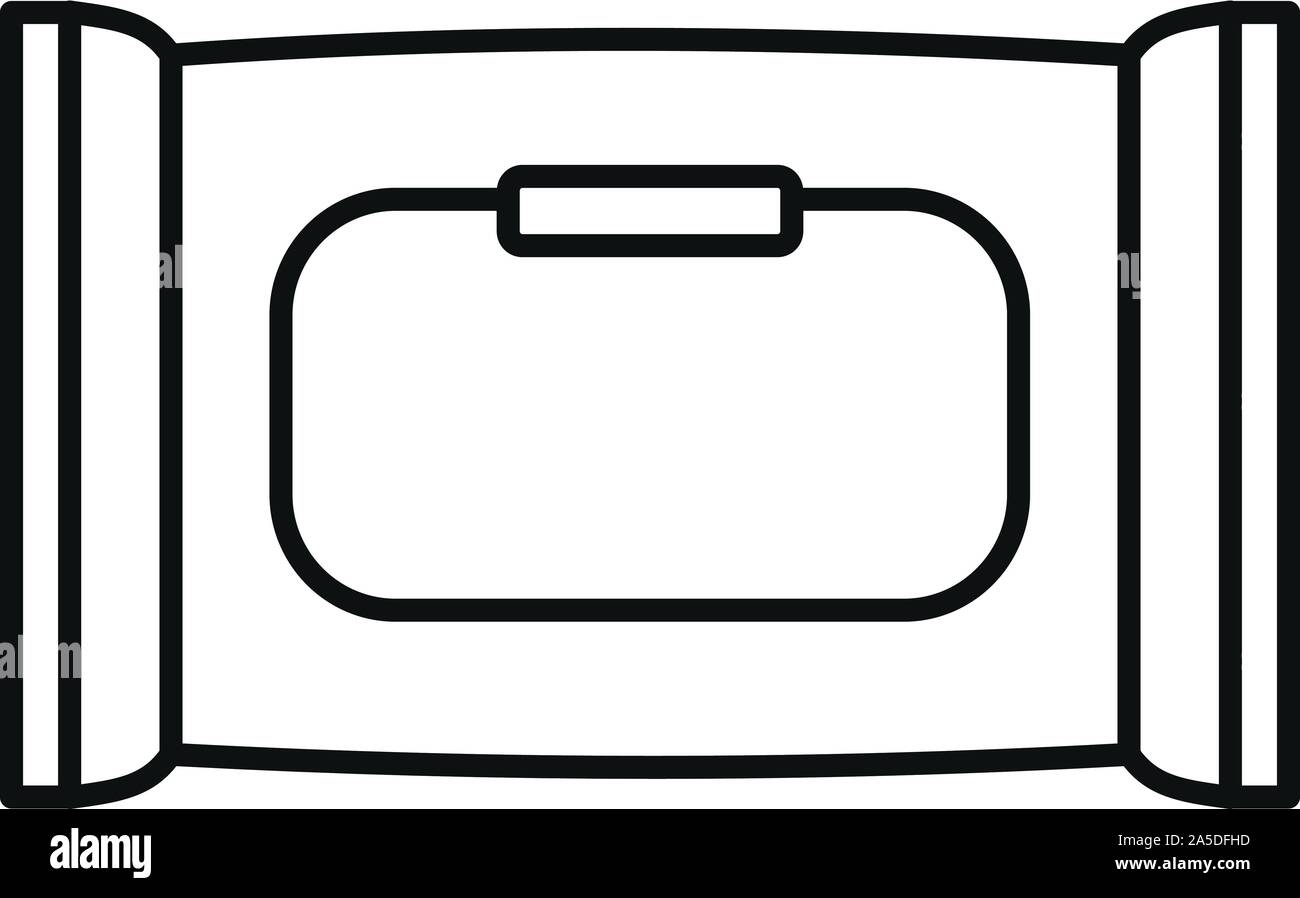 Wet napkins icon. Outline wet napkins vector icon for web design ...