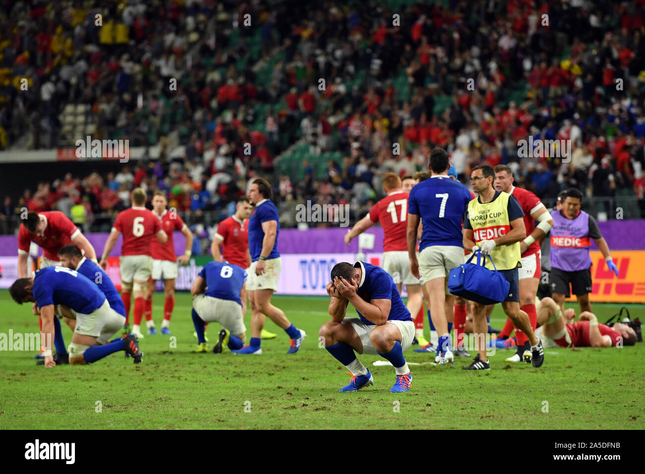 The final whistle blows as Wales win 20-19 in the 2019 Rugby World Cup ...