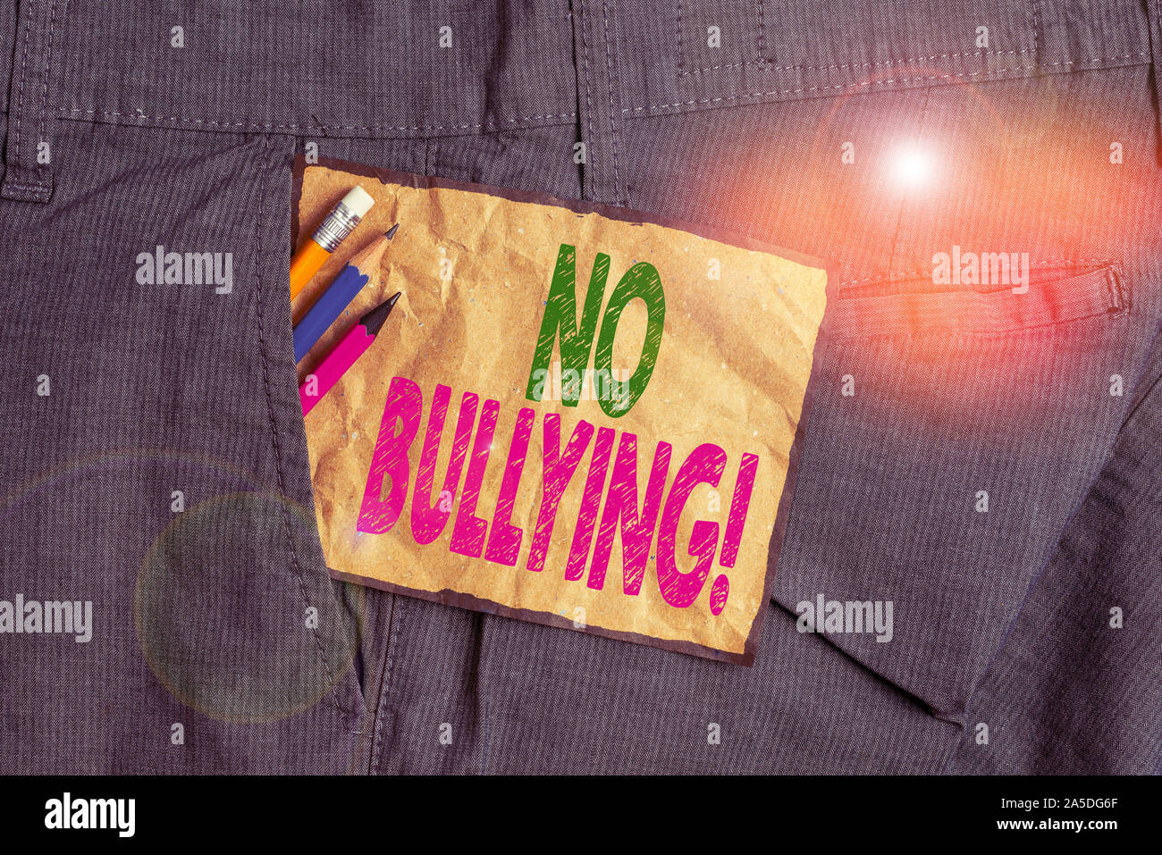 Handwriting text writing No Bullying. Conceptual photo stop aggressive ...