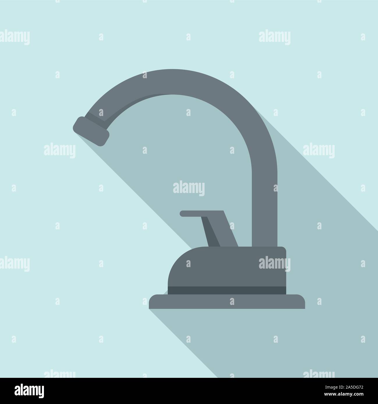 Plumbing faucet icon. Flat illustration of plumbing faucet vector icon for web design Stock ...