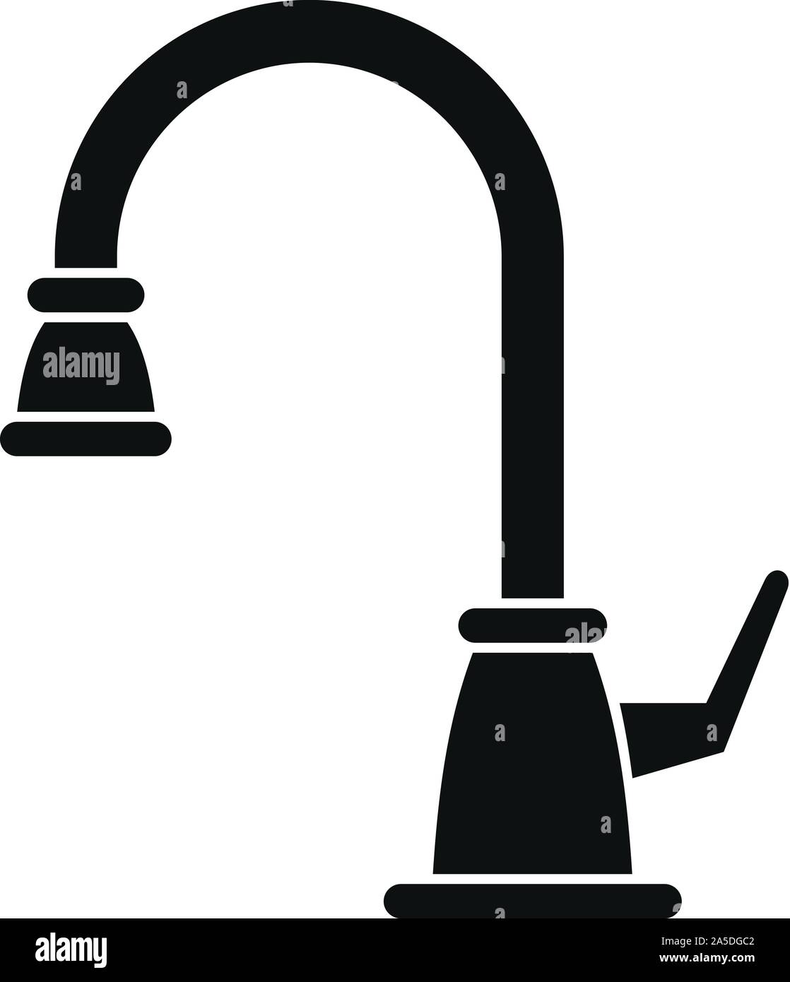 Thin water tap icon. Simple illustration of thin water tap vector icon ...