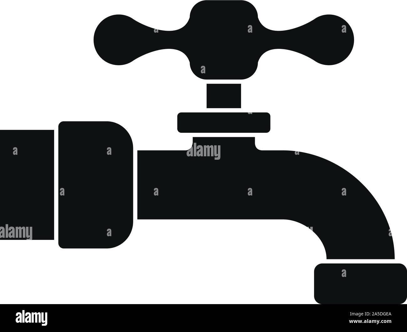 Broken faucet icon. Simple illustration of broken faucet vector icon ...