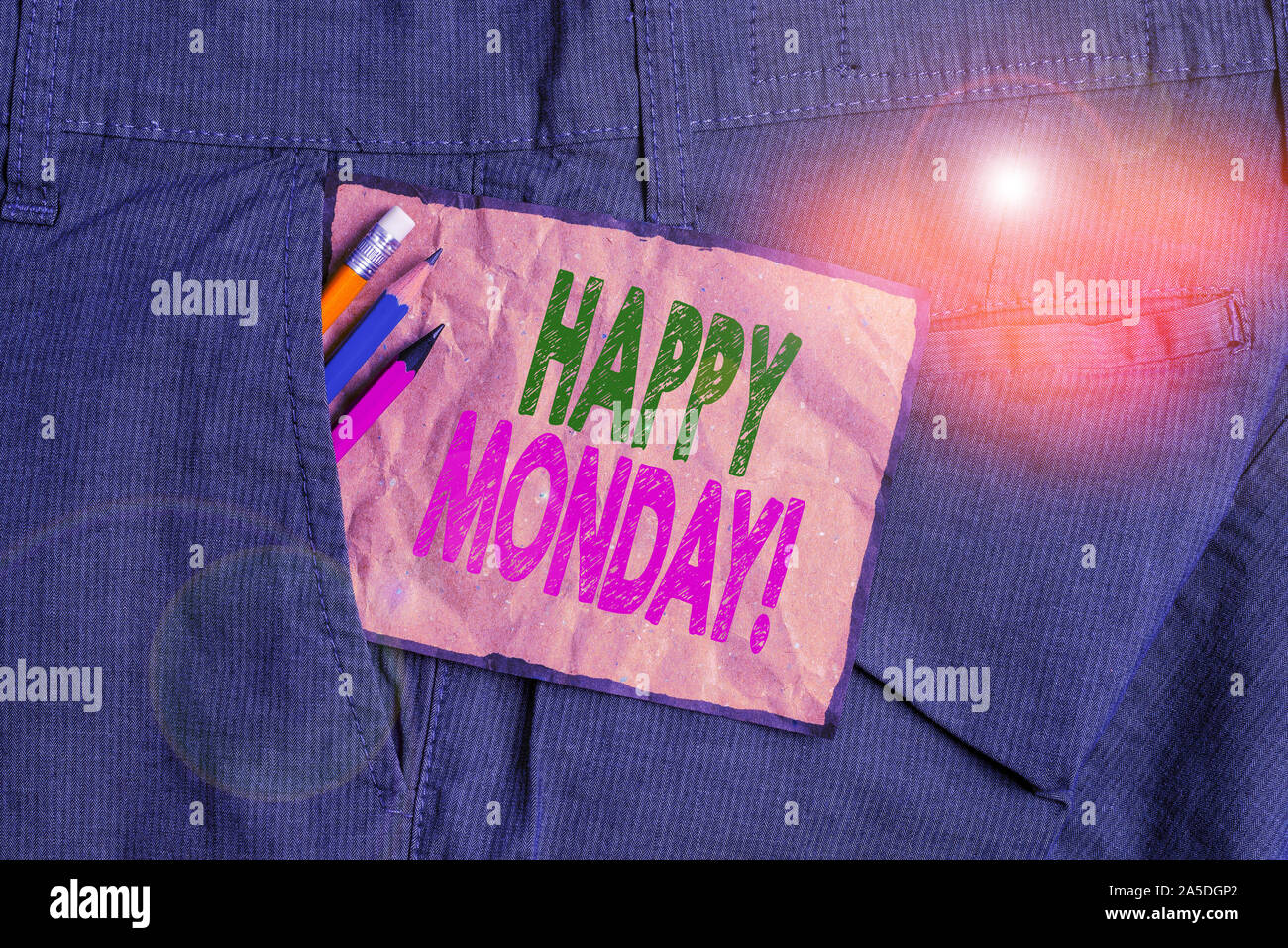 Handwriting text writing Happy Monday. Conceptual photo telling that ...