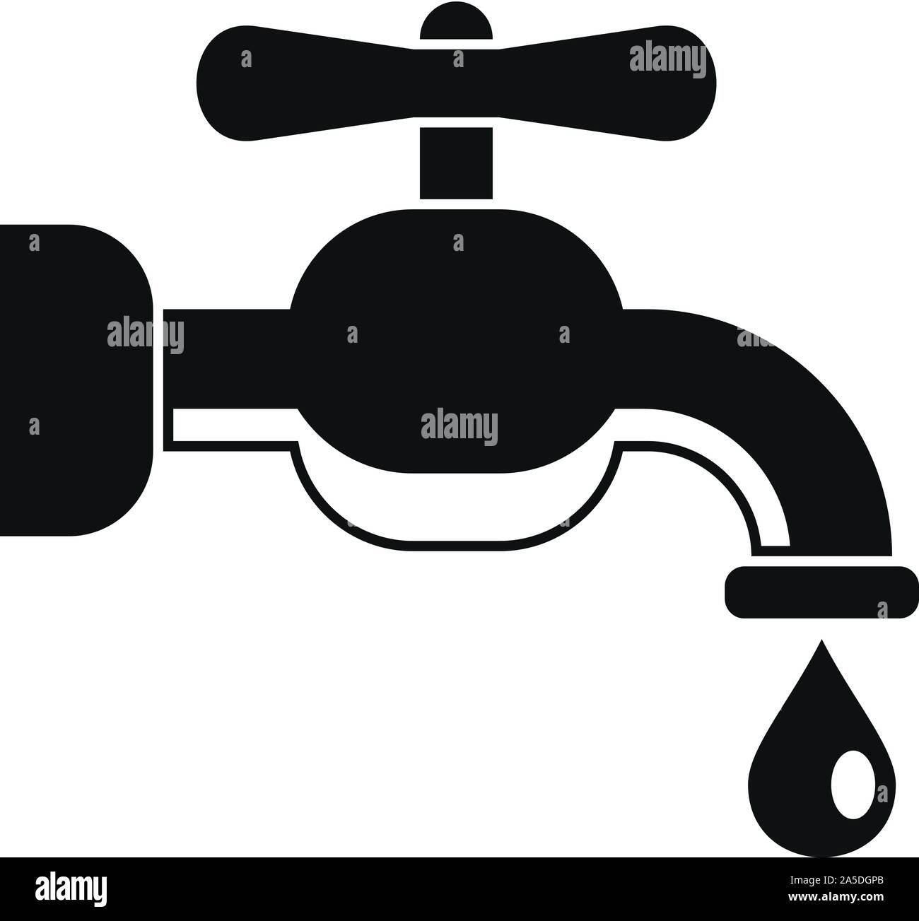 Broken water tap icon. Simple illustration of broken water tap vector ...