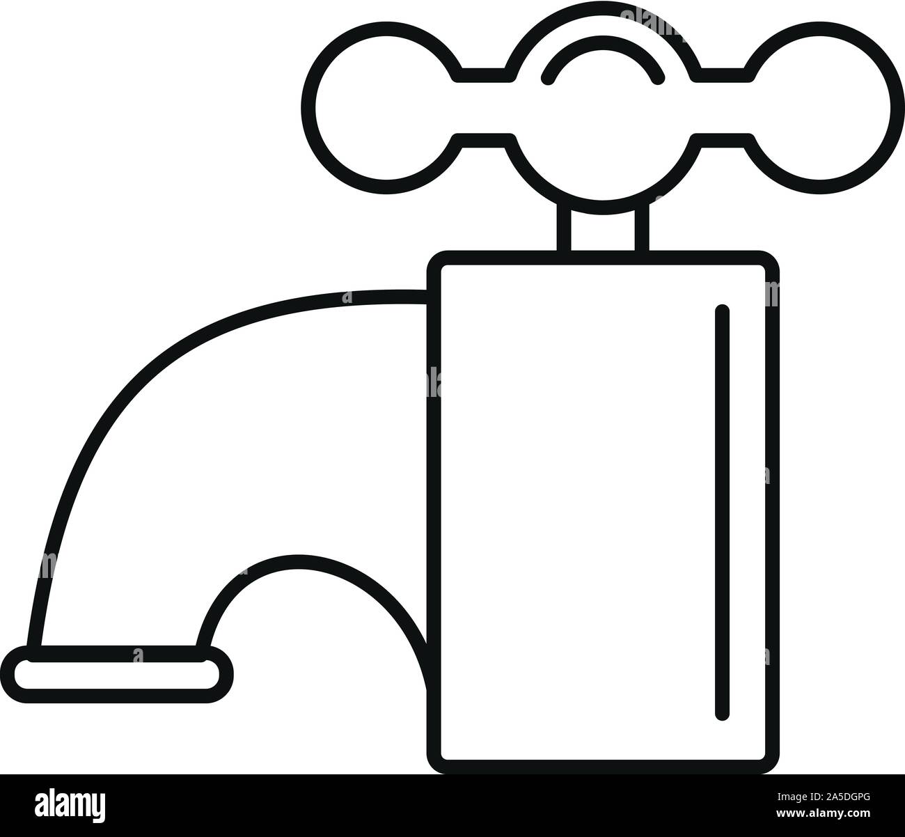 Indoor water tap icon. Outline indoor water tap vector icon for web ...