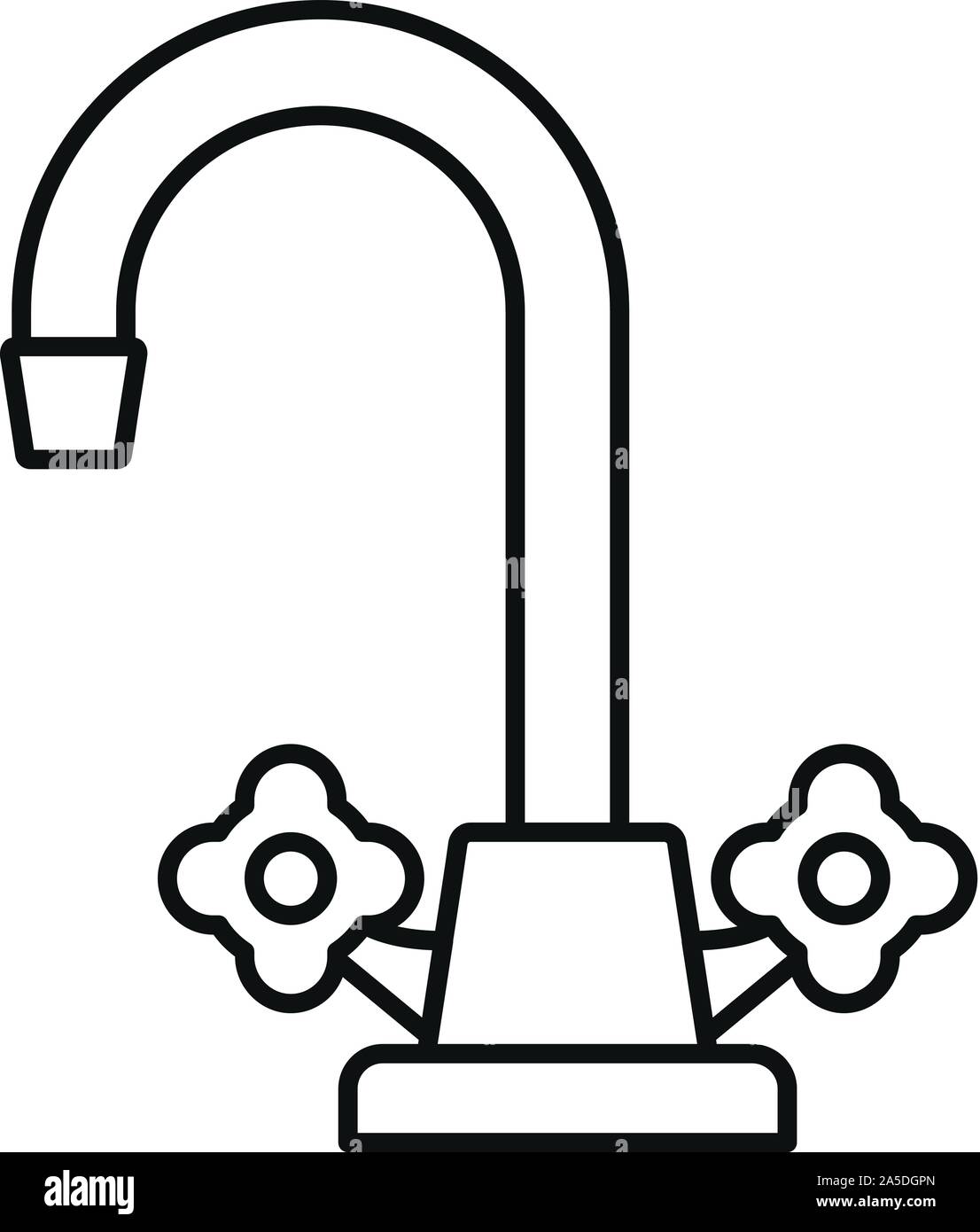 Retro water tap icon. Outline retro water tap vector icon for web ...