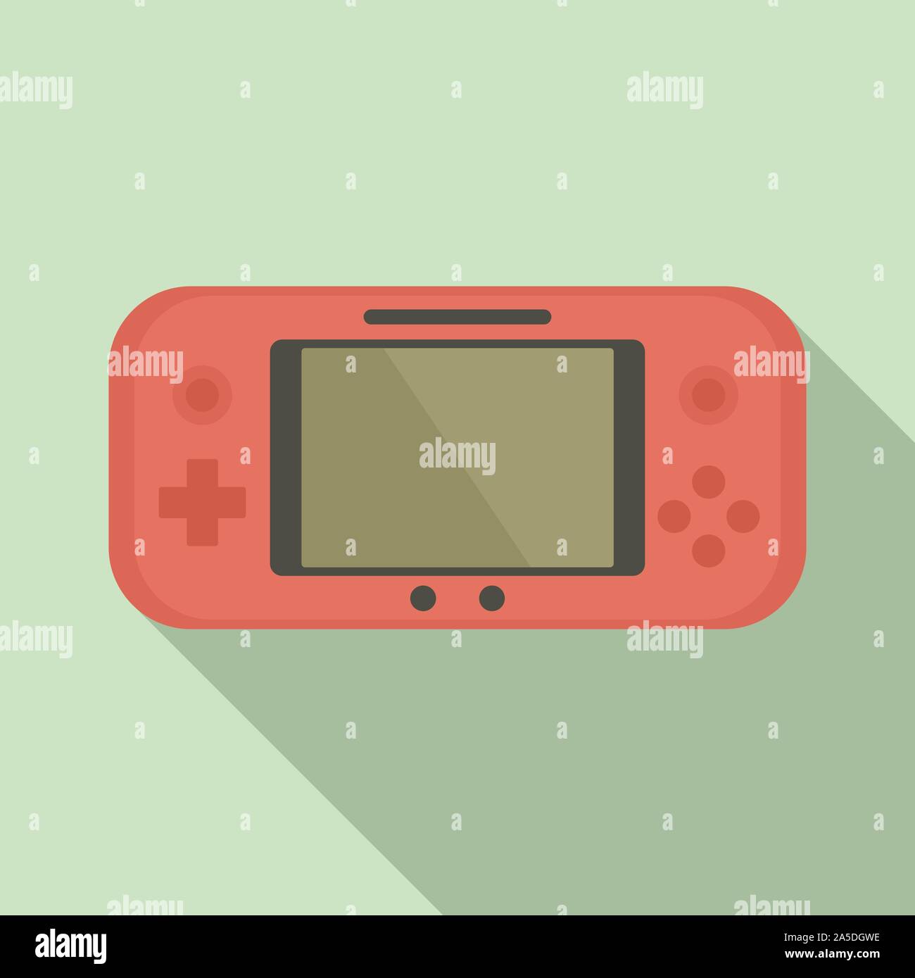 Red console icon. Flat illustration of red console vector icon for web ...