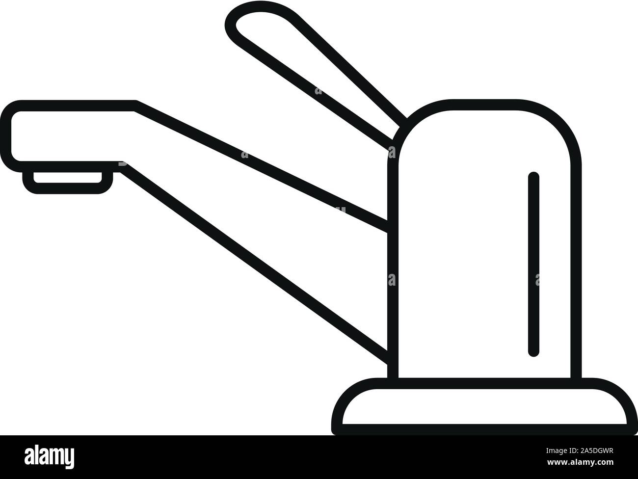 Sink faucet icon. Outline sink faucet vector icon for web design ...